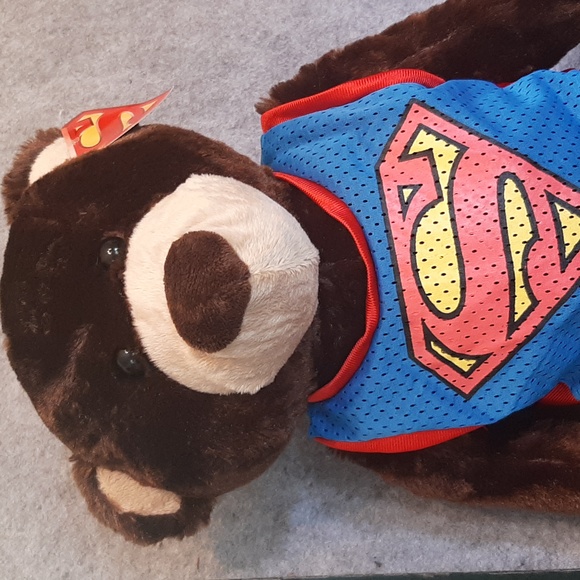 Six Flags | Toys | 2 Plush Stuffed Superman Dark Brown Teddy Bear Toy ...